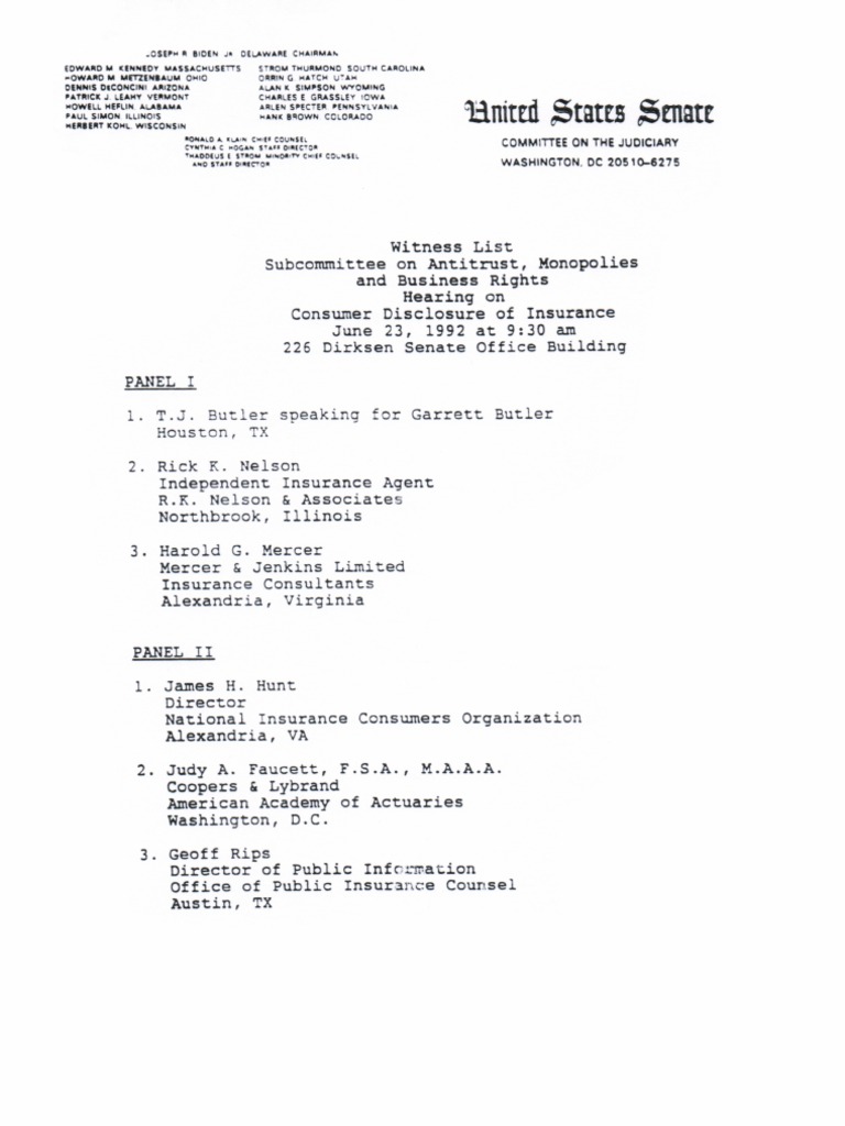US Senate Report WL - FULL 92-93 | PDF
