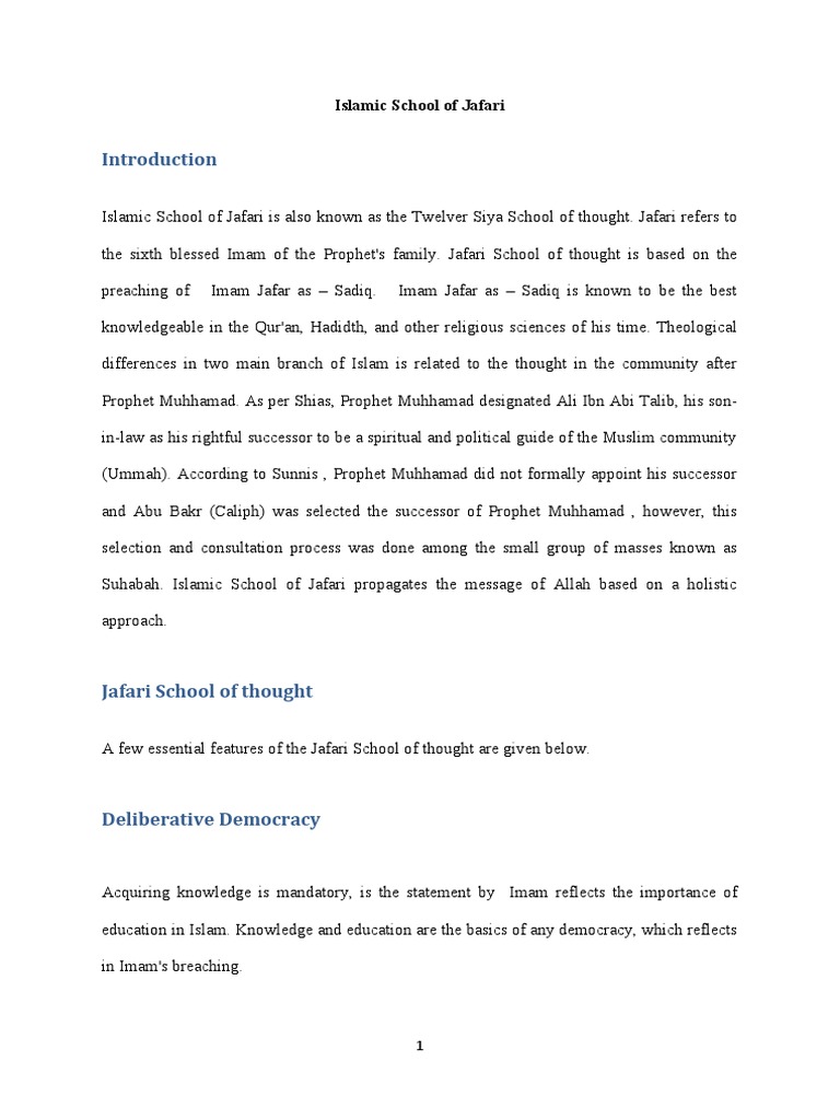 Islamic School of Jafari - Edited | PDF | Abrahamic Religions ...