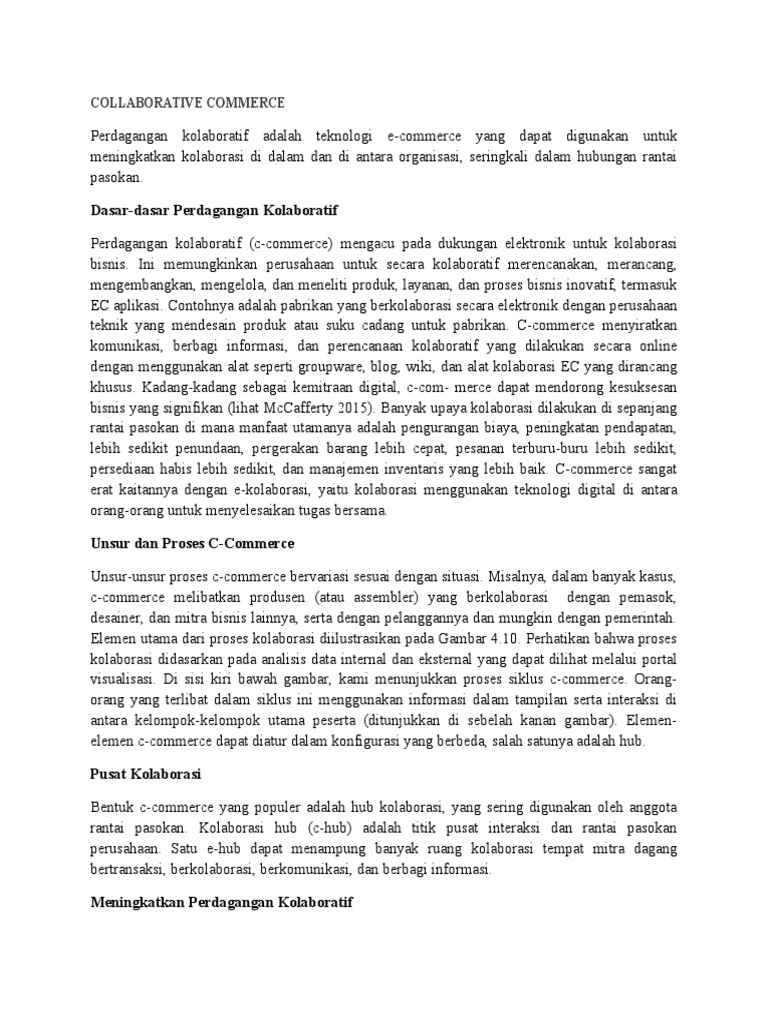 Collaborative Commerce | PDF