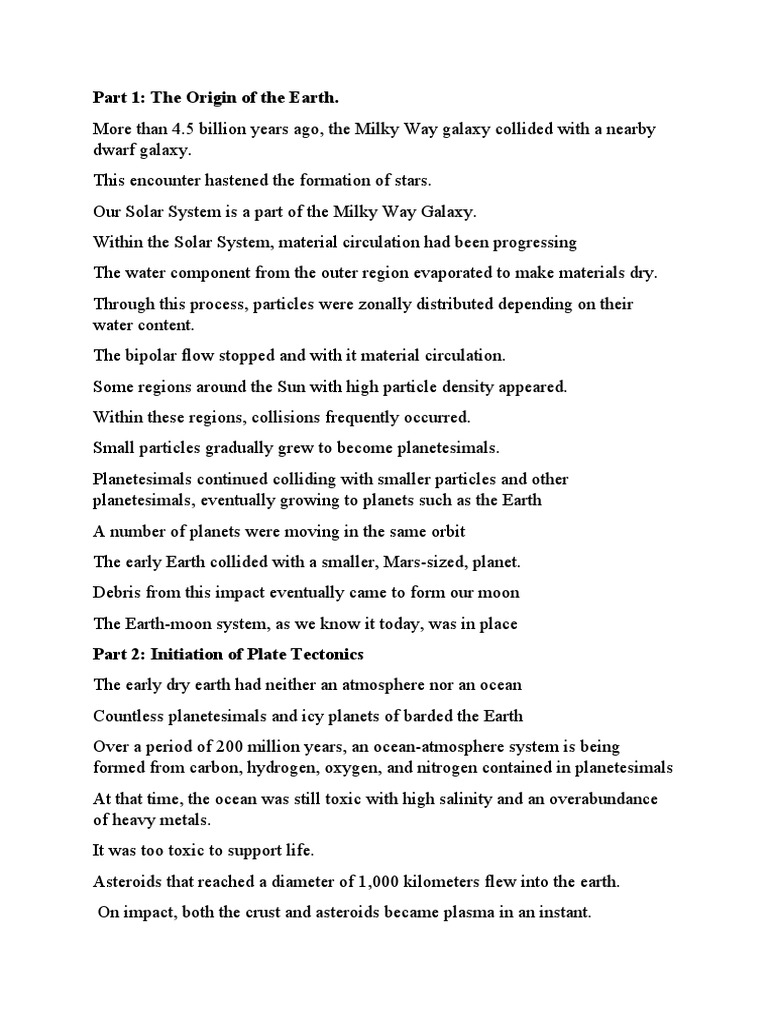 The Whole History of The Earth and Life | PDF | Earth | Plate Tectonics