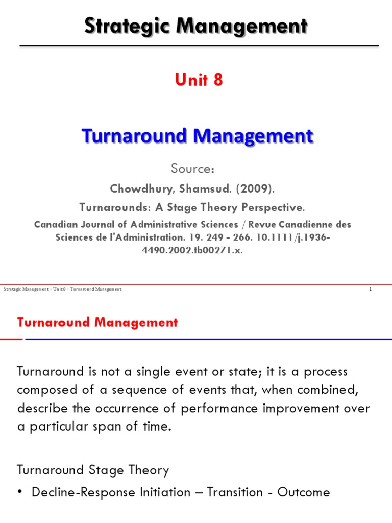 Turnaround ManagementF | PDF | Strategic Management | Cognition