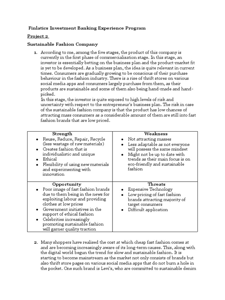 Finlatics IBEP Project 2 | PDF | Fashion | Brand