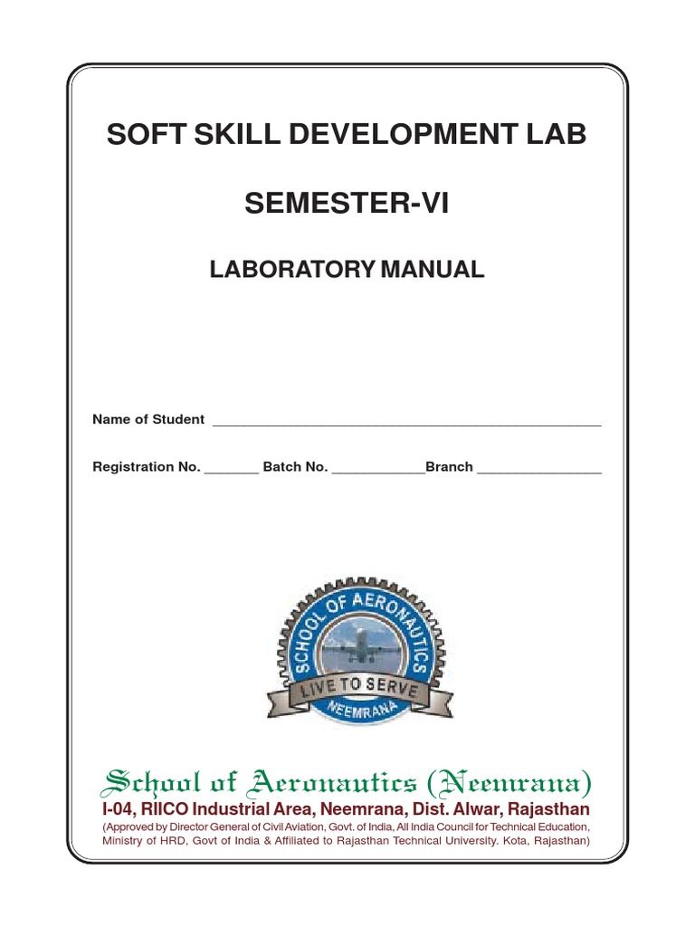 Developing Soft Skills: A Laboratory Manual for Soft Skill Development ...