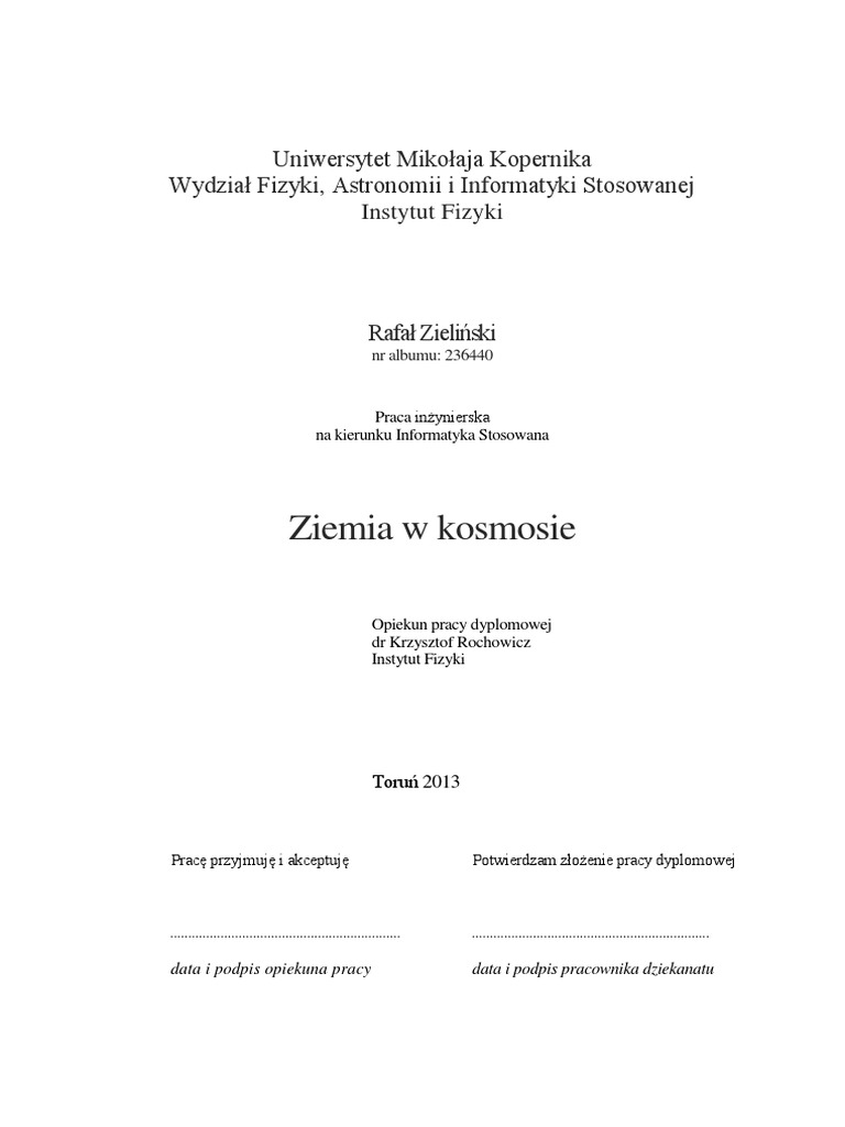Ziemia W Kosmosie | PDF