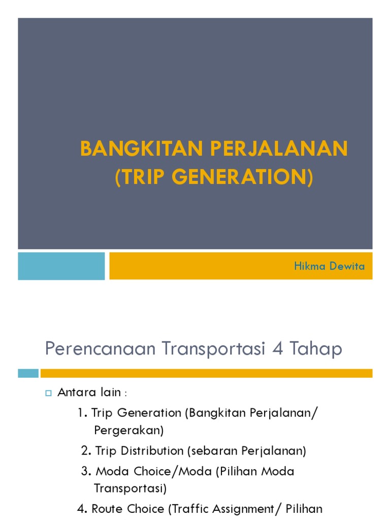 Trip Generation | PDF