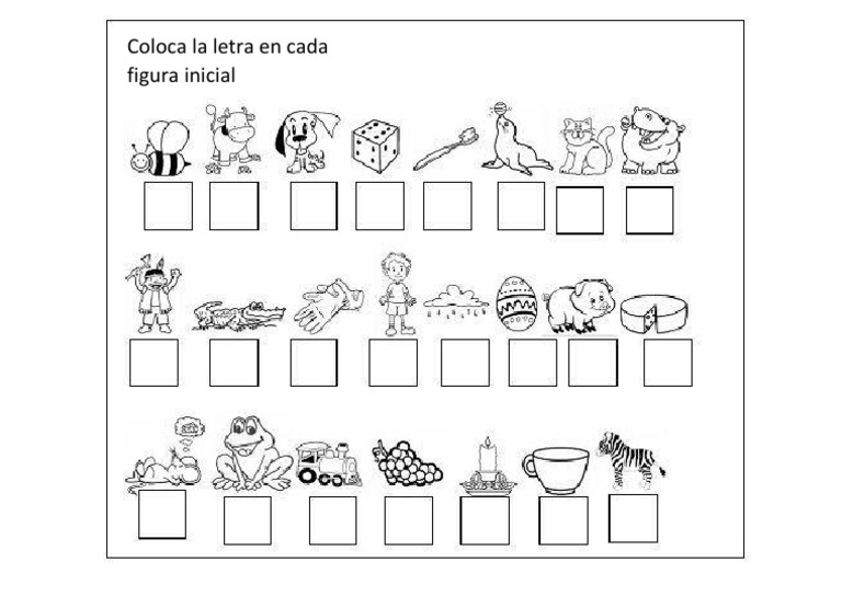 Cómo colocar la letra inicial en cada figura | PDF