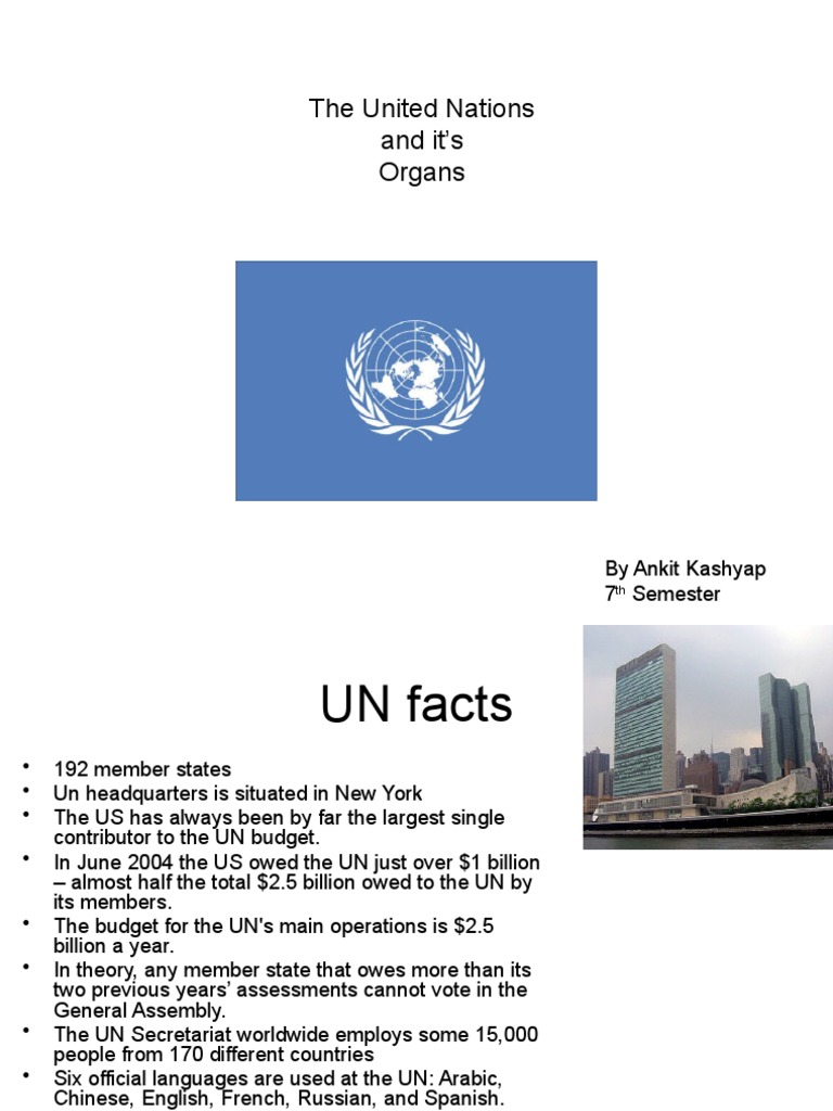 The United Nations and It's Organs: by Ankit Kashyap 7 Semester | PDF ...