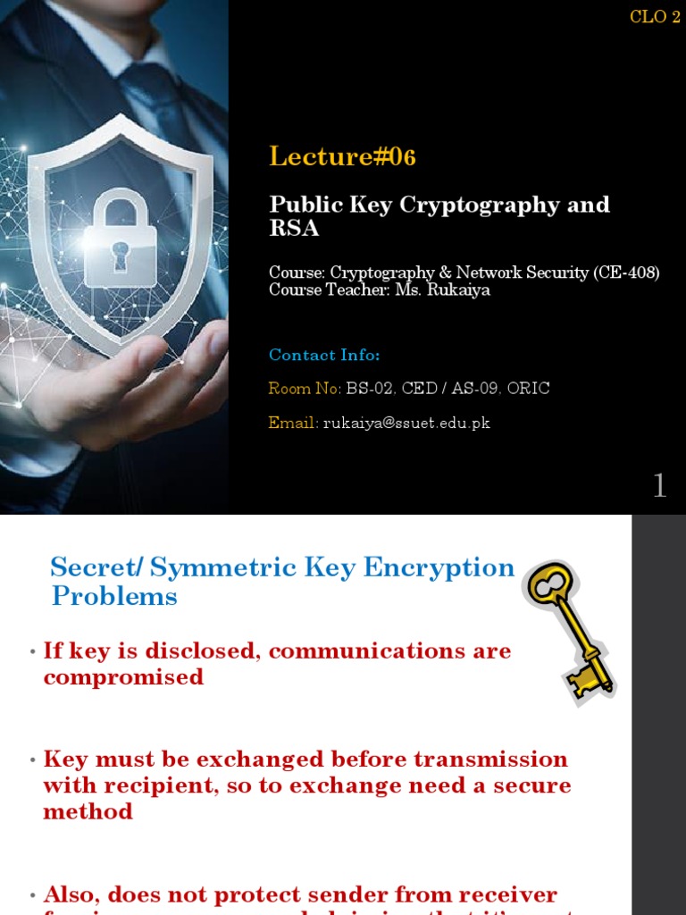 Public Key Cryptography and RSA | PDF | Cryptography | Public Key ...