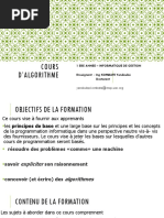 Cours Complet Algorithmique Et Programmation en Python 2024-2025 | PDF | Programmation ...