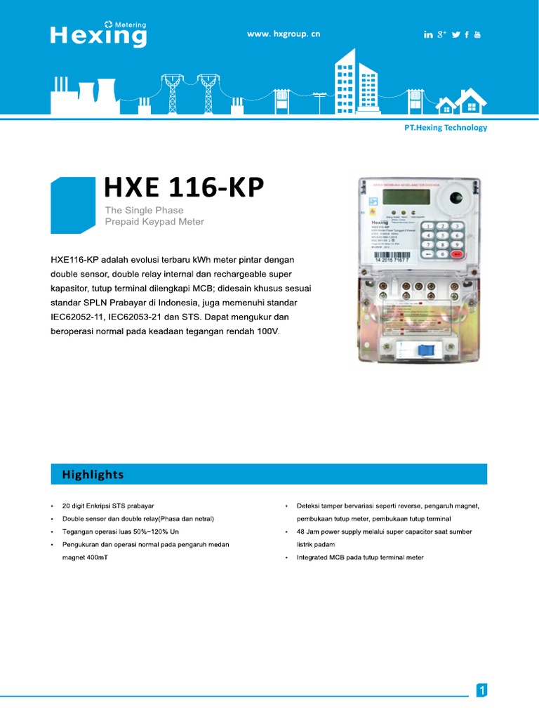 Brosur Hexing HXE 116-KP | PDF
