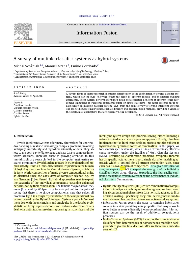 + Main Research Streams On MCS - A Survey of Multiple Classifier ...