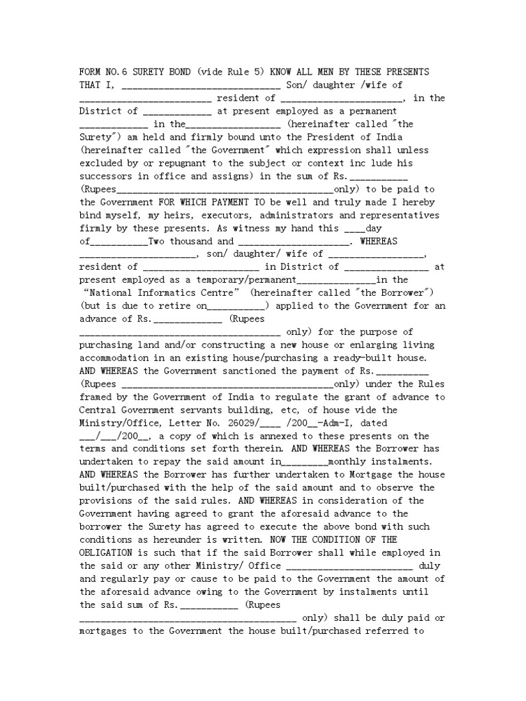 Security Bond | PDF | Surety | Debtor