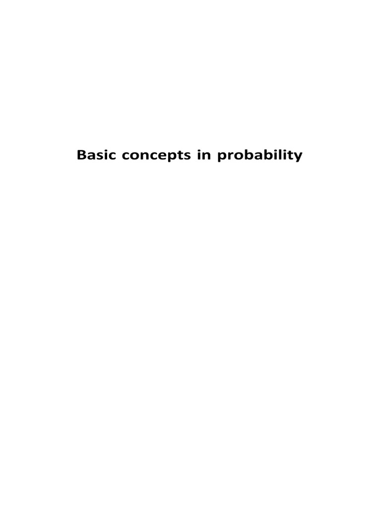 Basic Probability | PDF | Set (Mathematics) | Probability