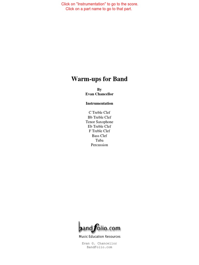 Middle School Band Warm-Ups PDF | PDF | Language Arts & Discipline | Poetry