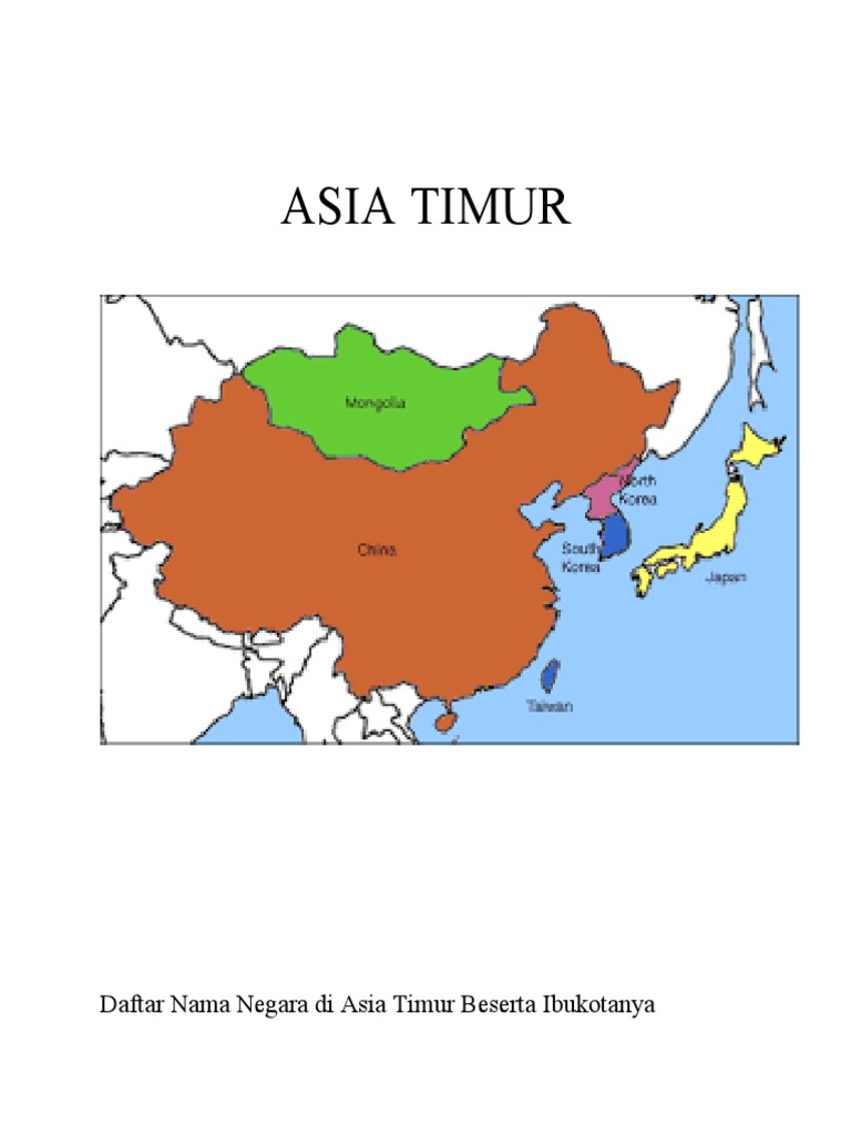 Negara dan Ibukota Asia Timur | PDF