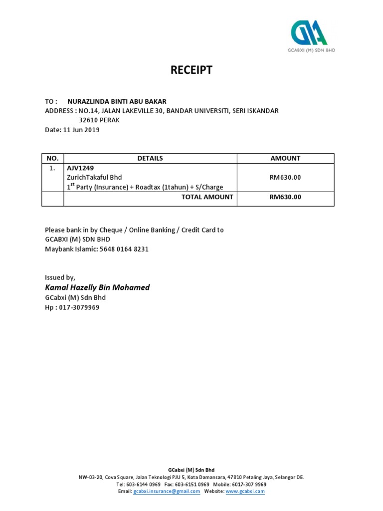 AJV1246 - Receipt Payment | PDF