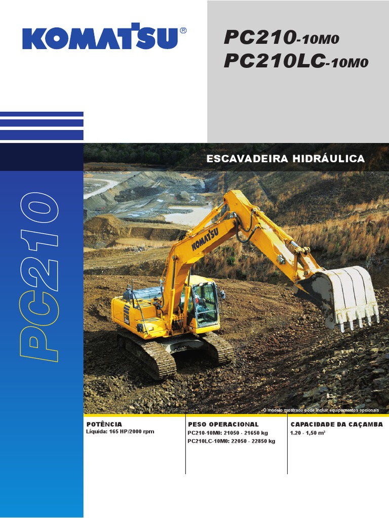 Ficha Técnica Komatsu Pc210 | Download grátis PDF | Ingeniería mecánica ...