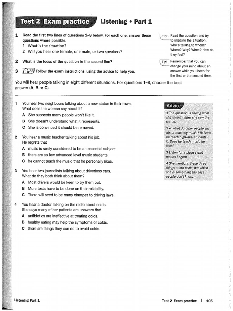First-trainer-2-Test 2 Listening | PDF