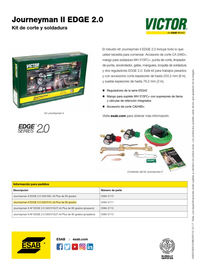 VICTOR - TECH - Journeyman II Edge | PDF | Procesos industriales ...