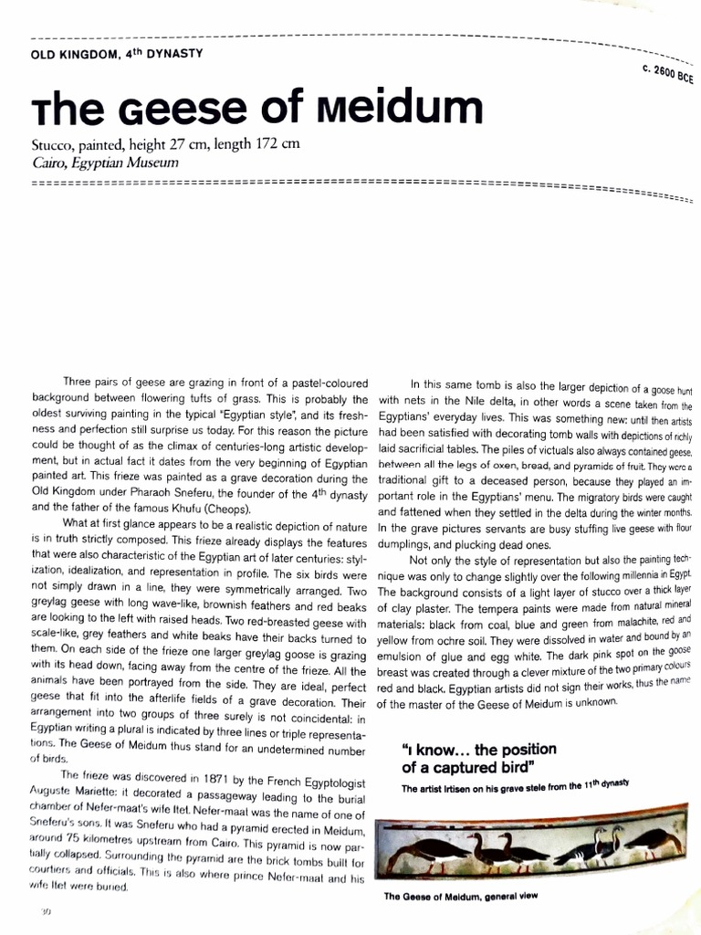 The Geese of Meidum | PDF | Ancient Egypt