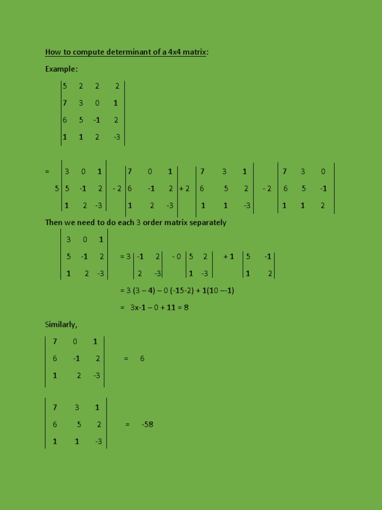 Trace and Determinant | PDF | Determinant | Matrix (Mathematics)