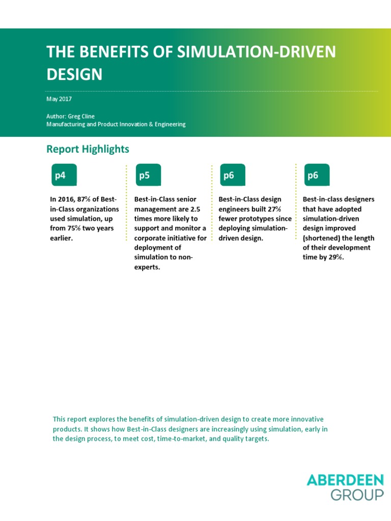 The Benefits of Simulation-Driven Design: Report Highlights | PDF ...