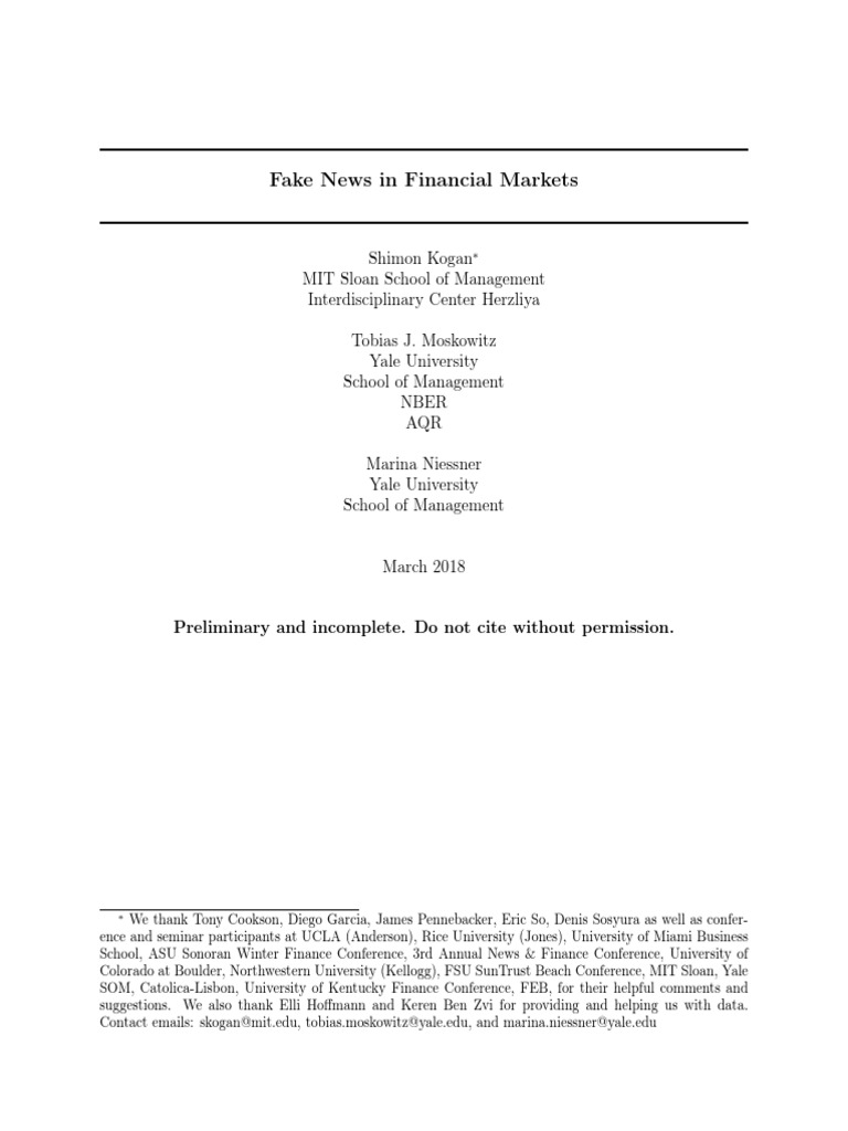 Shimon Kogan | PDF | News | Stocks