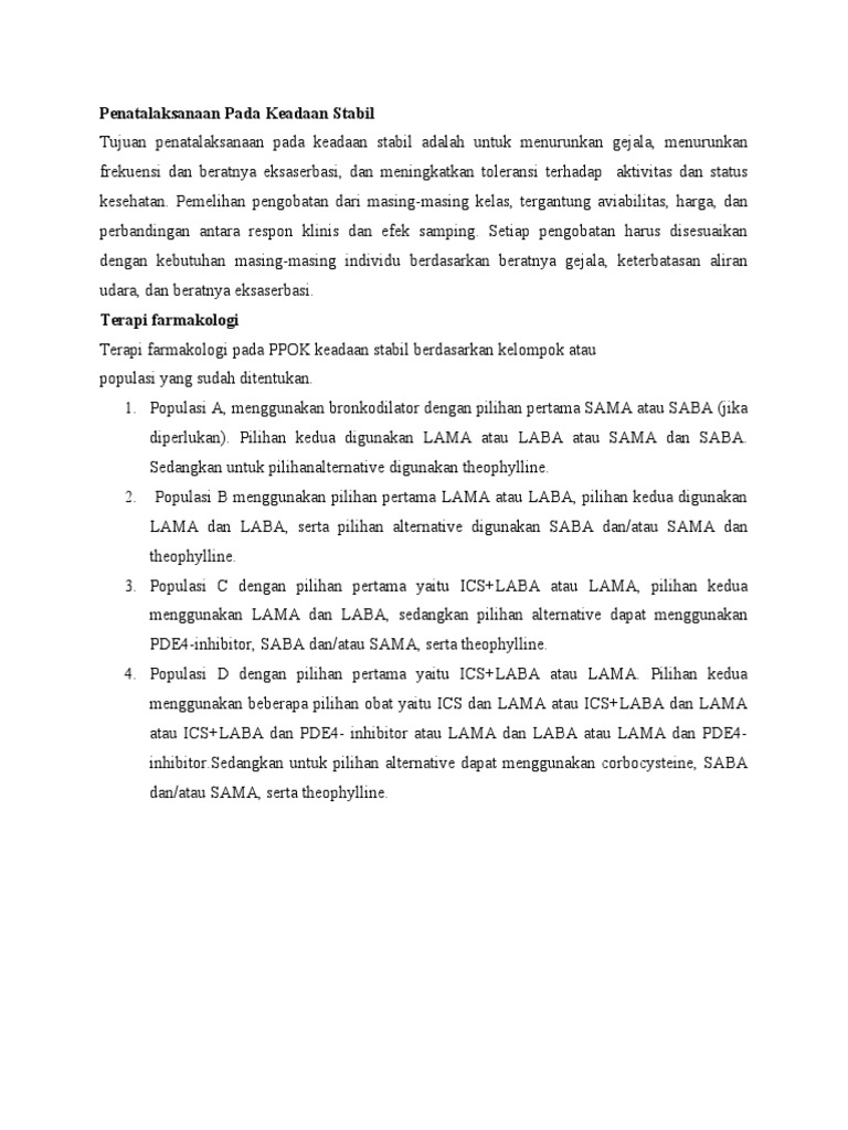 Terapi Farmakologi Ppok | PDF