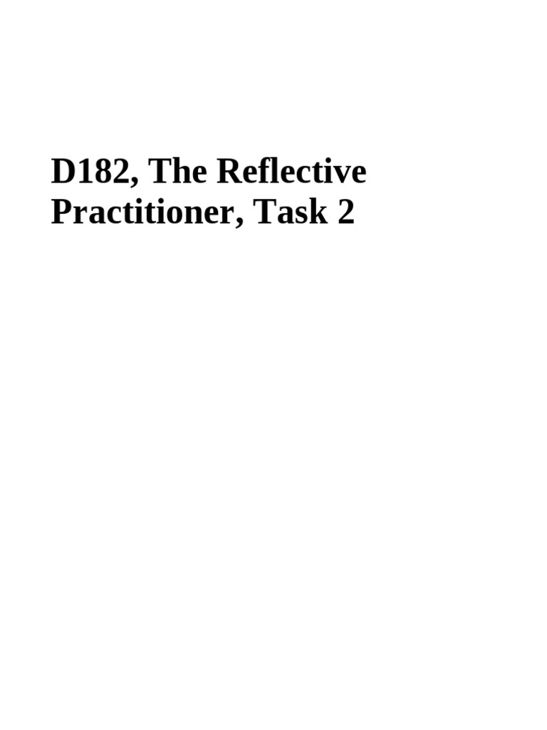 D182 Task 2 Professional Growth Plan | PDF | Cognitive Science ...