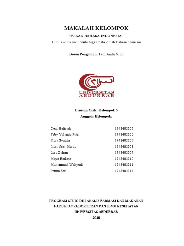 Makalah Kelompok 3 Indonesia | PDF