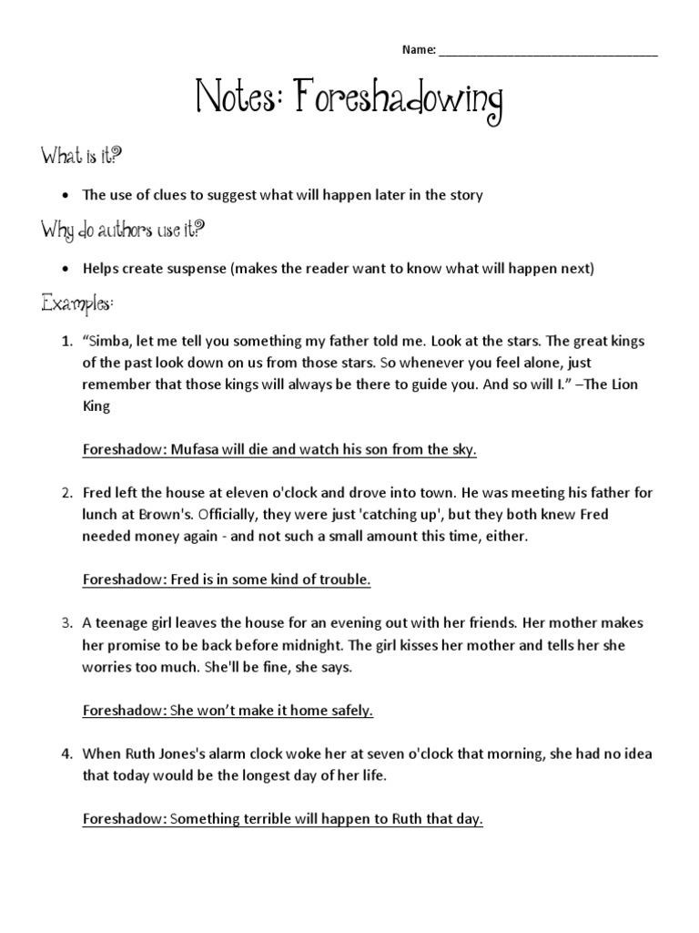 Understanding Foreshadowing in Literature | PDF | General Fiction