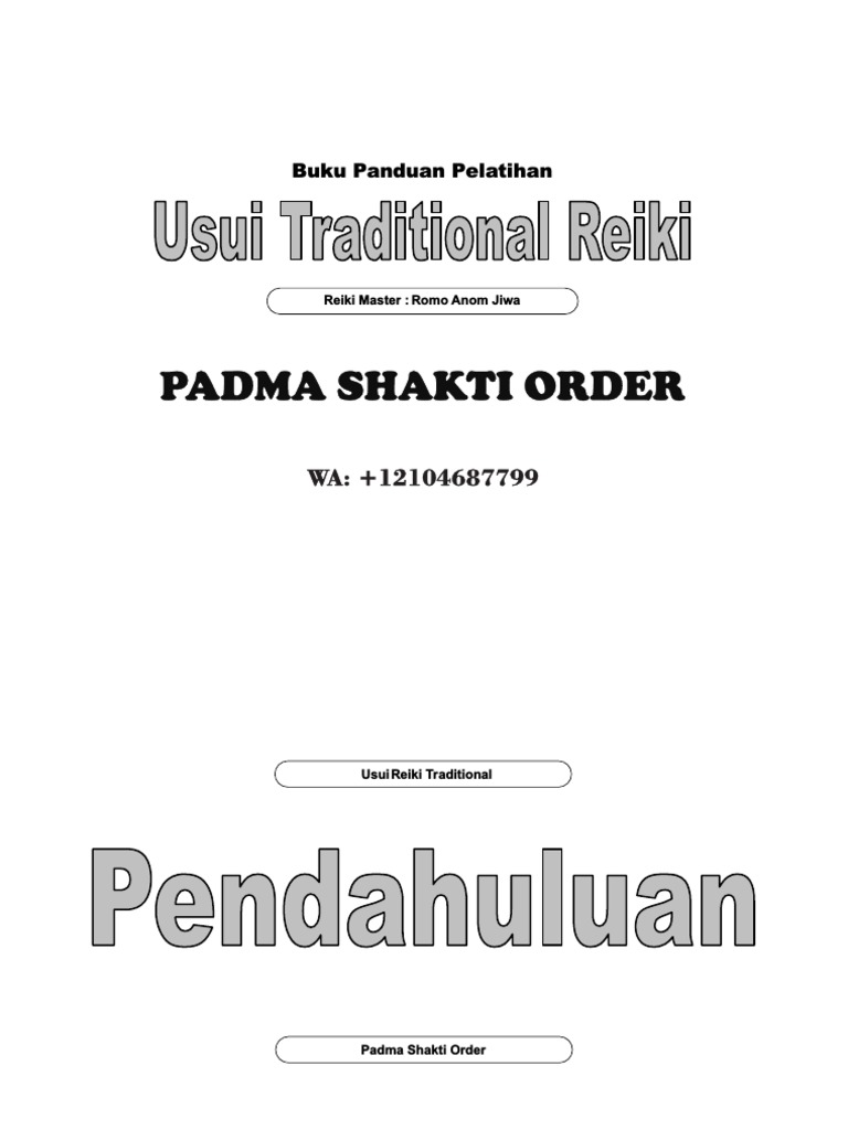 Reiki Usui Level 1 | PDF | Pengembangan Diri
