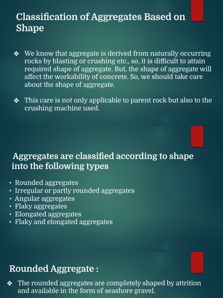 Classification of Aggregates Based On Shape | PDF | Home & Garden