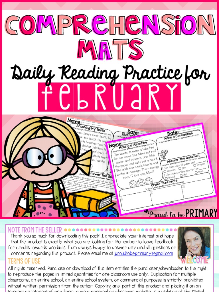 Feb Comprehension Mats Complete 1 | PDF