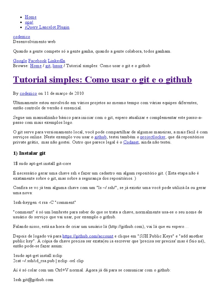 Tutorial simples: Como usar o git e o github para versionamento de ...