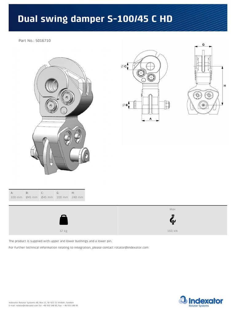 Dual Swing Damper S-100 - 45 C HD | PDF