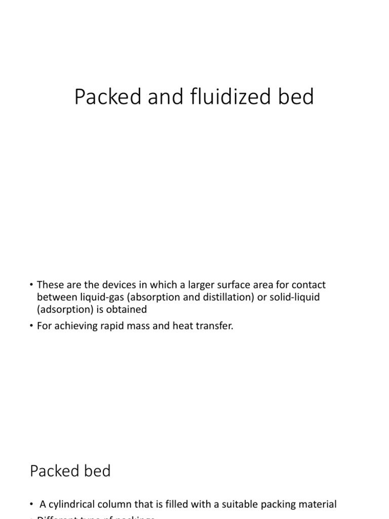 Packed and Fluidized Bed | Download Free PDF | Fluidization | Fluid ...