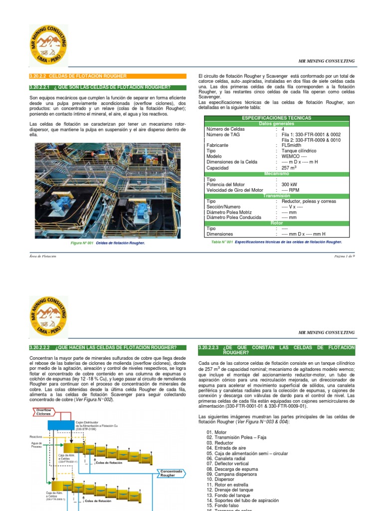 Celdas de Flotacion Rougher | PDF | Máquinas | Bienes manufacturados