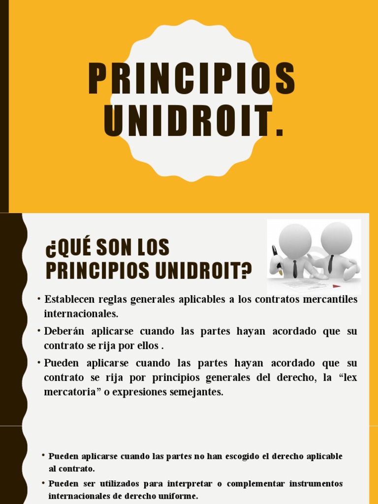 Principios UNIDROIT en Contratos Internacionales | PDF | Estatuto de ...