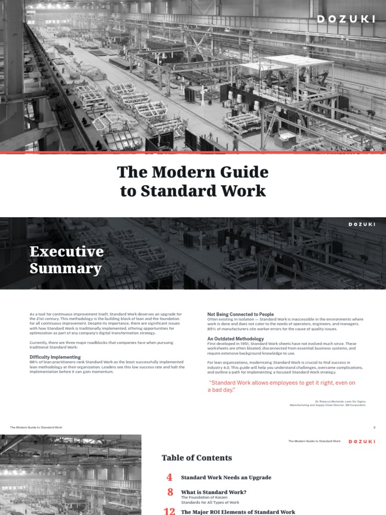 Modern Guide Standard Work Dozuki | PDF | Quality Management | Employment