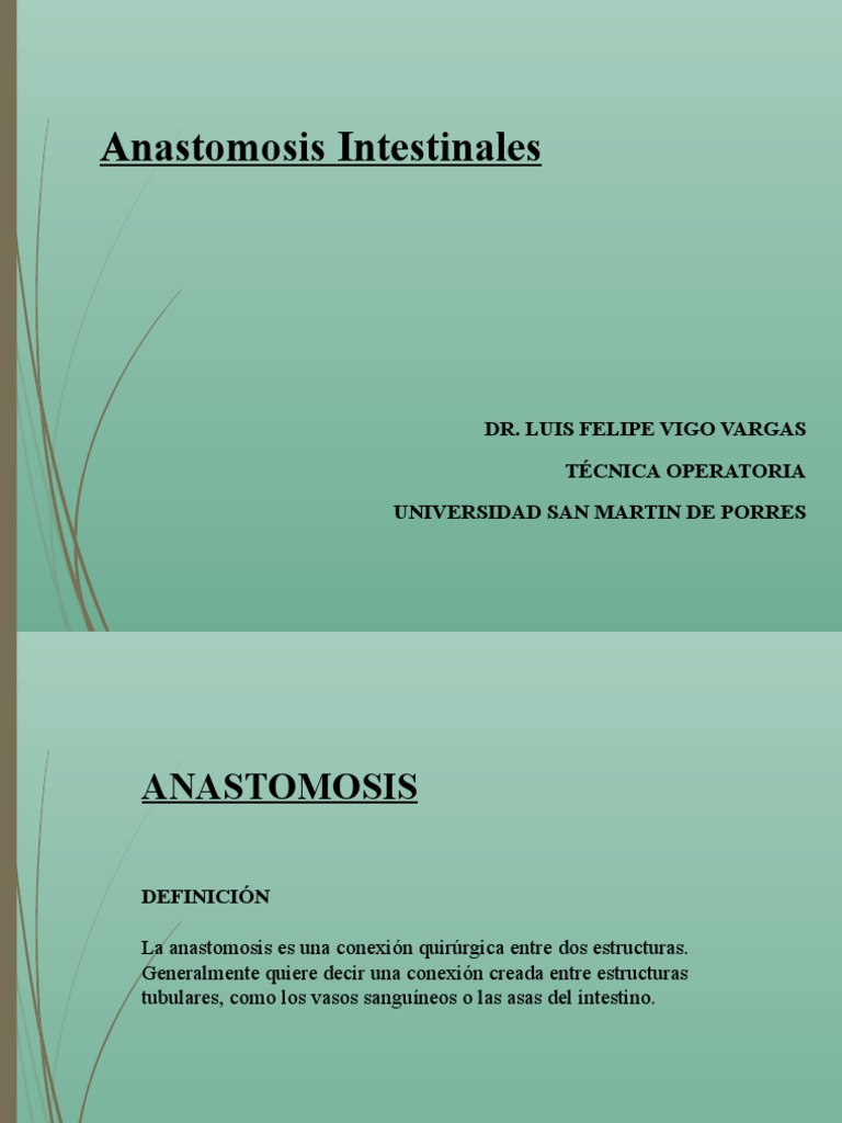 Anastomosis | PDF | Tracto gastrointestinal | Sistema digestivo