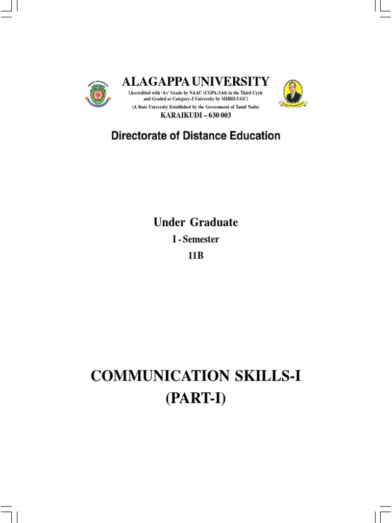 11B Part I English Communication Skills 1 PDF Communication