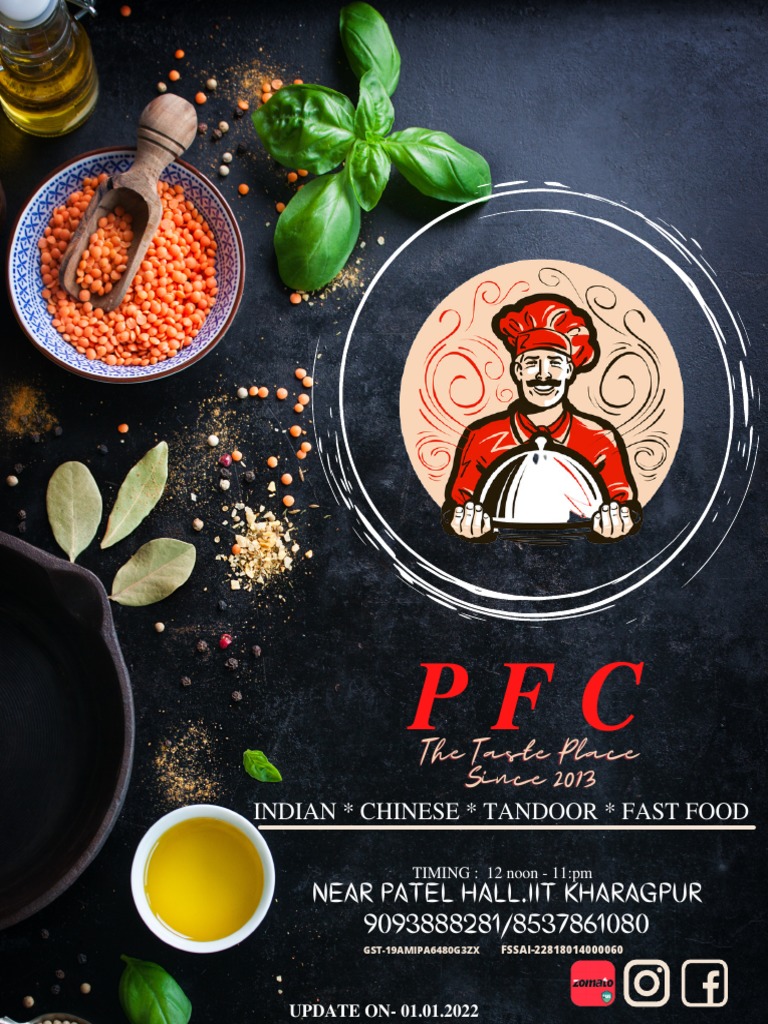 PFC Update Menu 01.01.2022 | PDF | Soup | Hamburgers