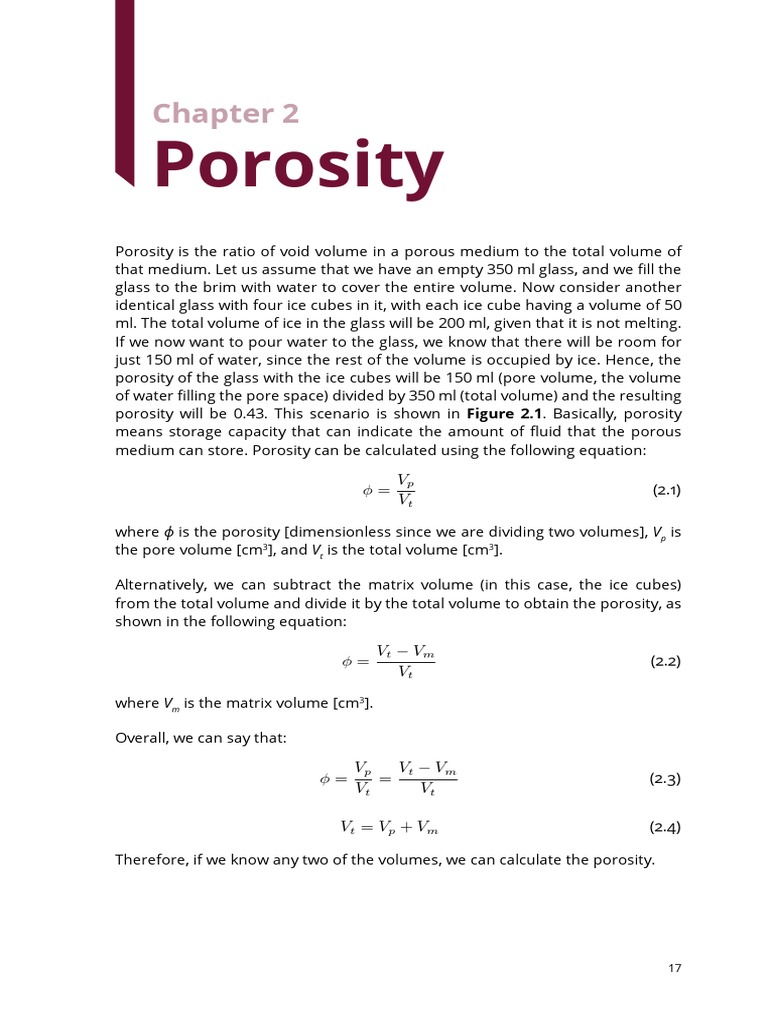 Lecture One - Porosity | PDF | Porosity | Density