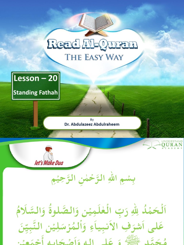 Lesson - 20: Standing Fathah | PDF | Linguistics | Orthography