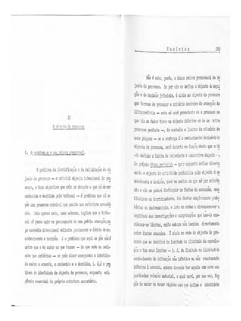 Castanheira Neves - SumÃ¡rios Processo Criminal 1968 - Objecto Do Processo | PDF