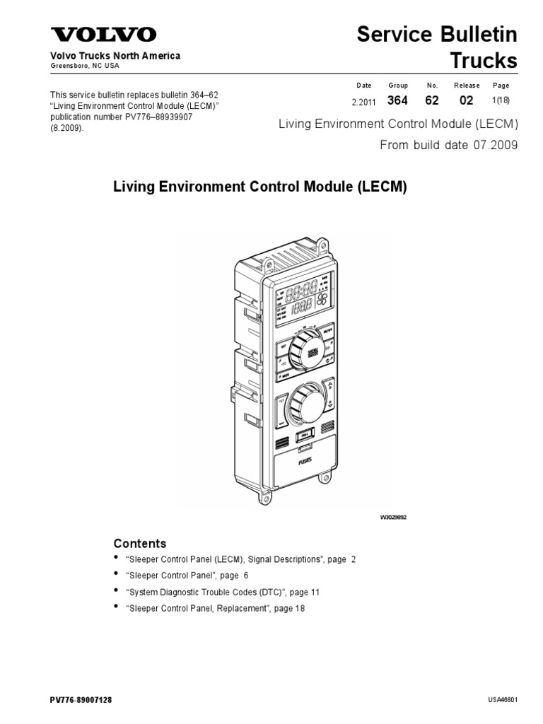 Living Environment Control Module (LECM) | Download Free PDF | Switch ...