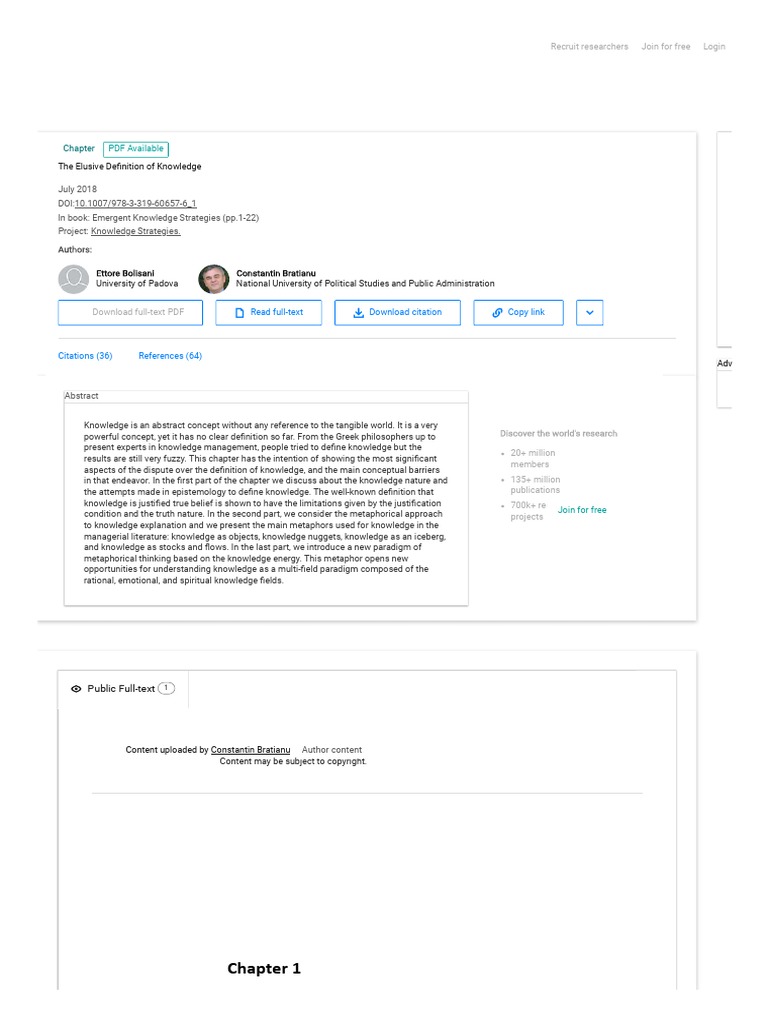 (PDF) The Elusive Definition of Knowledge | Download Free PDF ...