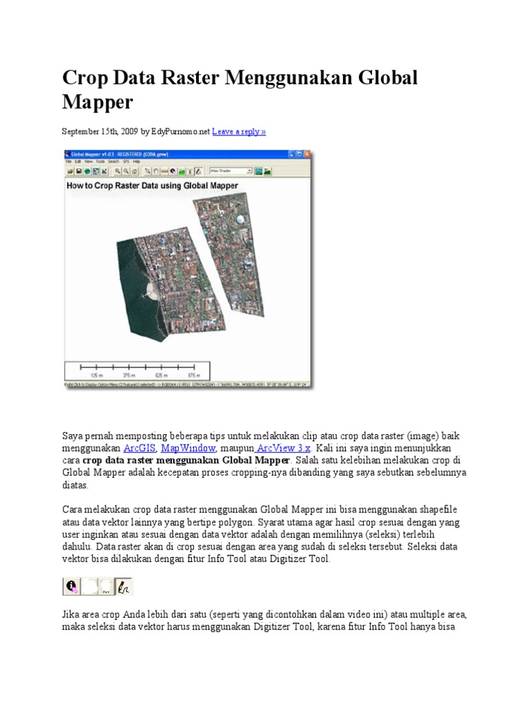 Crop Data Raster Menggunakan Global Mapper | PDF