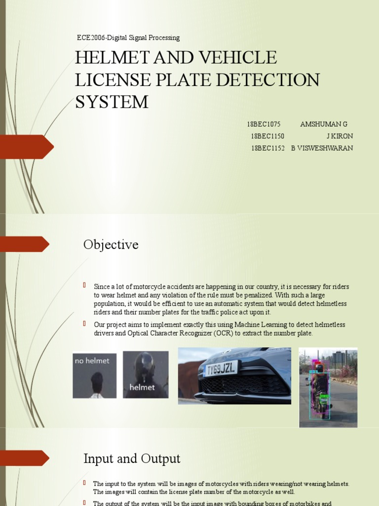 Helmet and Vehicle License Plate Detection System | PDF | Computer ...